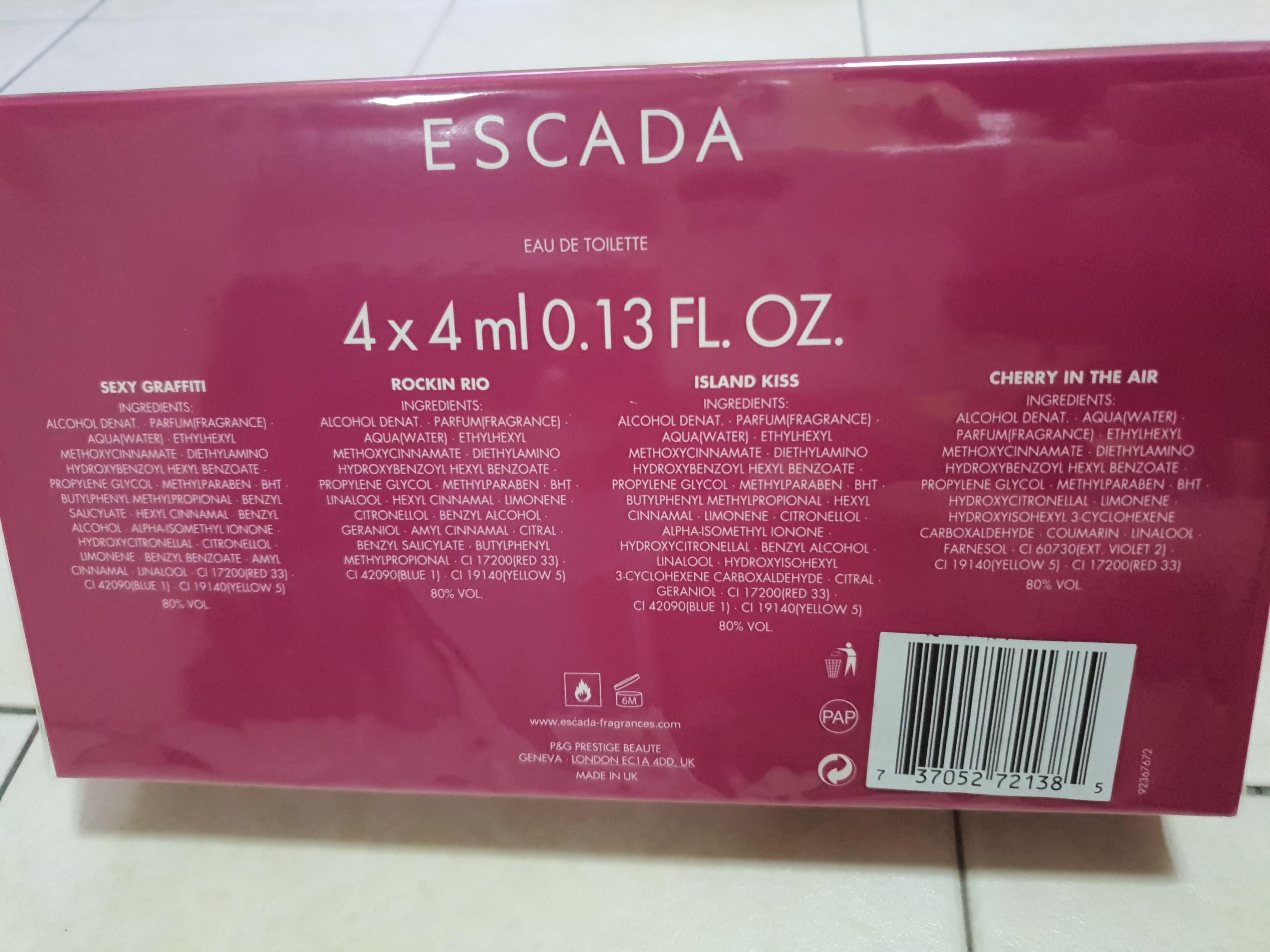 Escada Miniature Perfume, Beauty & Personal Care, Fragrance ...