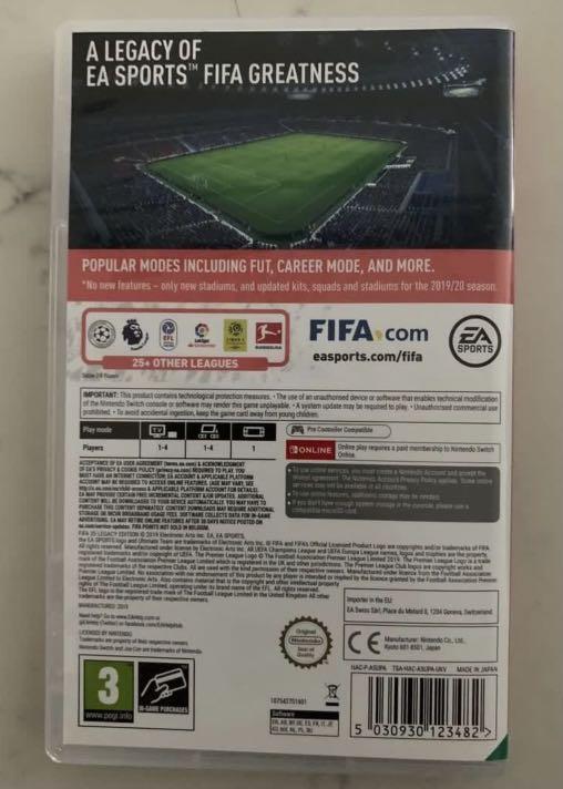 FIFA 20 Switch, Video Gaming, Video Games, Nintendo on Carousell