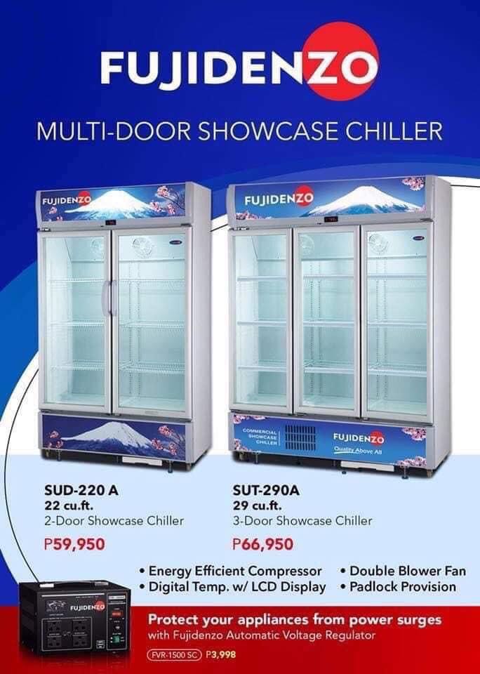 FUJIDENZO SHOWCASE CHILLER SUD220A SUT290A, TV & Home Appliances ...