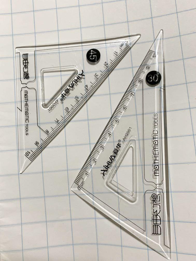 Geometry set/ set square/ protractor , Hobbies & Toys, Stationery ...