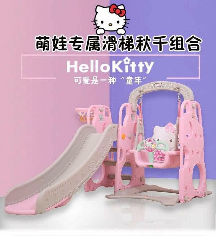 Hello kitty swing and slide basketball playground indoor outdoor, Babies & Kids, Baby Nursery ...