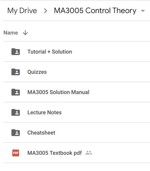 MA3005 Control Theory NTU MAE, Hobbies & Toys, Books & Magazines, Assessment Books on Carousell