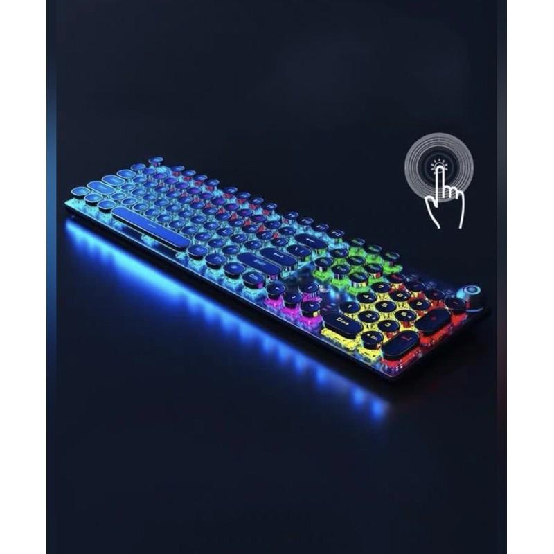 Mechanical Keyboard RGB Multicolor Backlight Typewriter Keyboard for ...