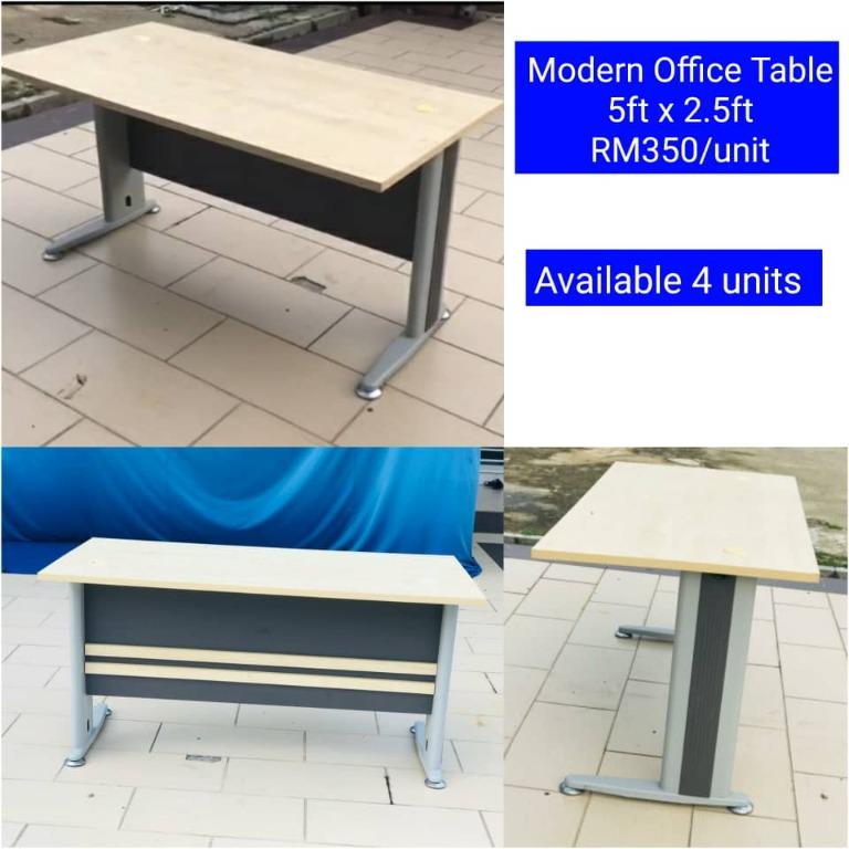 Modern Office Table 5ft x 2.5ft, Furniture & Home Living, Furniture ...