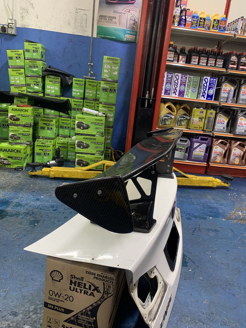 mugen style wing carbon fibre, Car Accessories, Accessories on Carousell