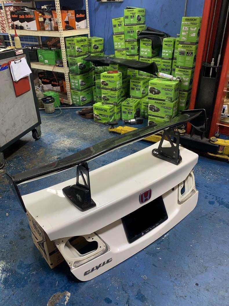 mugen style wing carbon fibre, Car Accessories, Accessories on Carousell