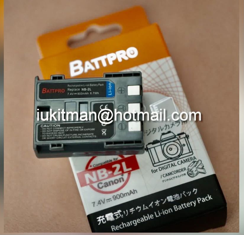 NB-2LH NB2L nb-2l電池合CANON G9,s80,s70,s60,350D, EOS 400D及多款CANON相機請看內容 BATTPRO 保用, 攝影器材, 攝影配件, 電池 ...
