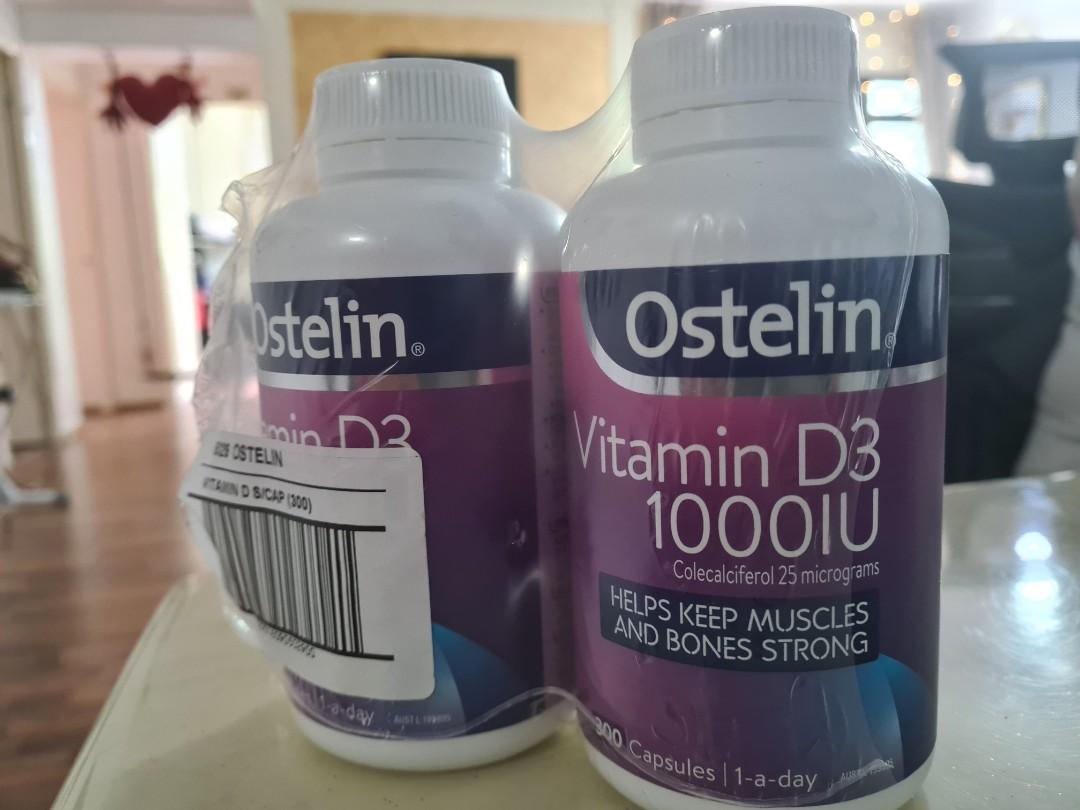 (Ostelin) Vitamin D3 1000 IU, Health & Nutrition, Health Supplements ...
