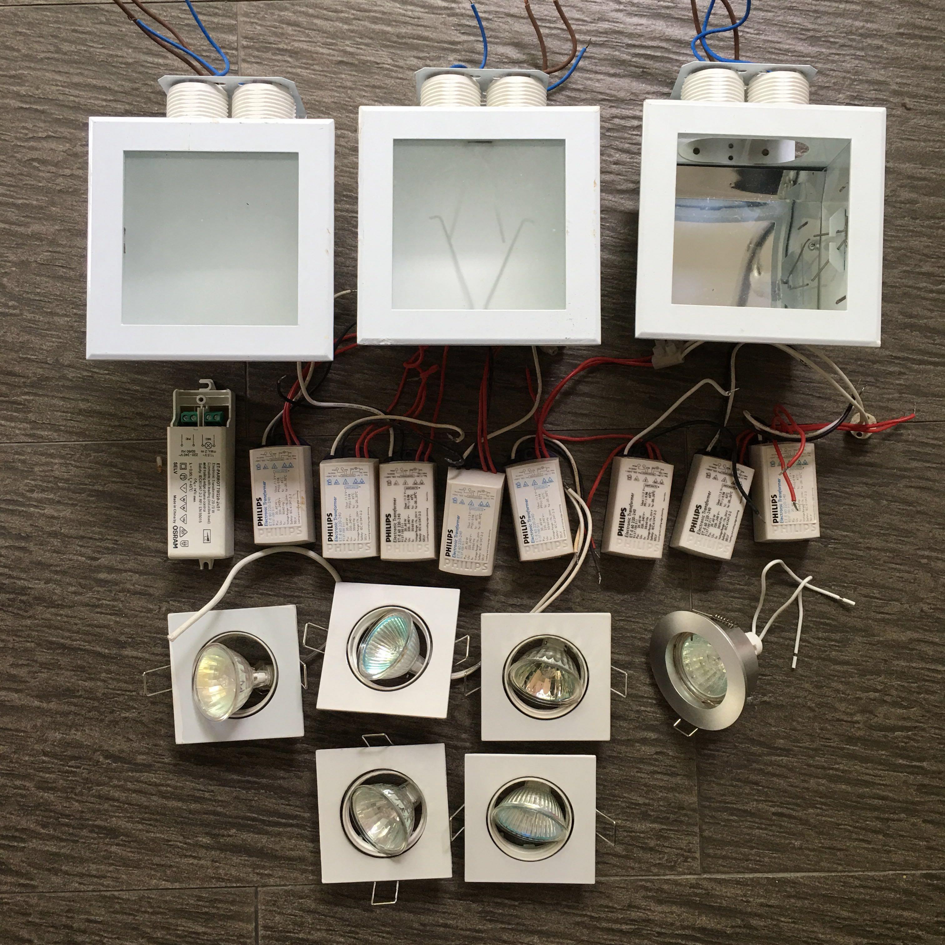 PLC and MR16 light box plus transformer, Furniture, Home Decor ...