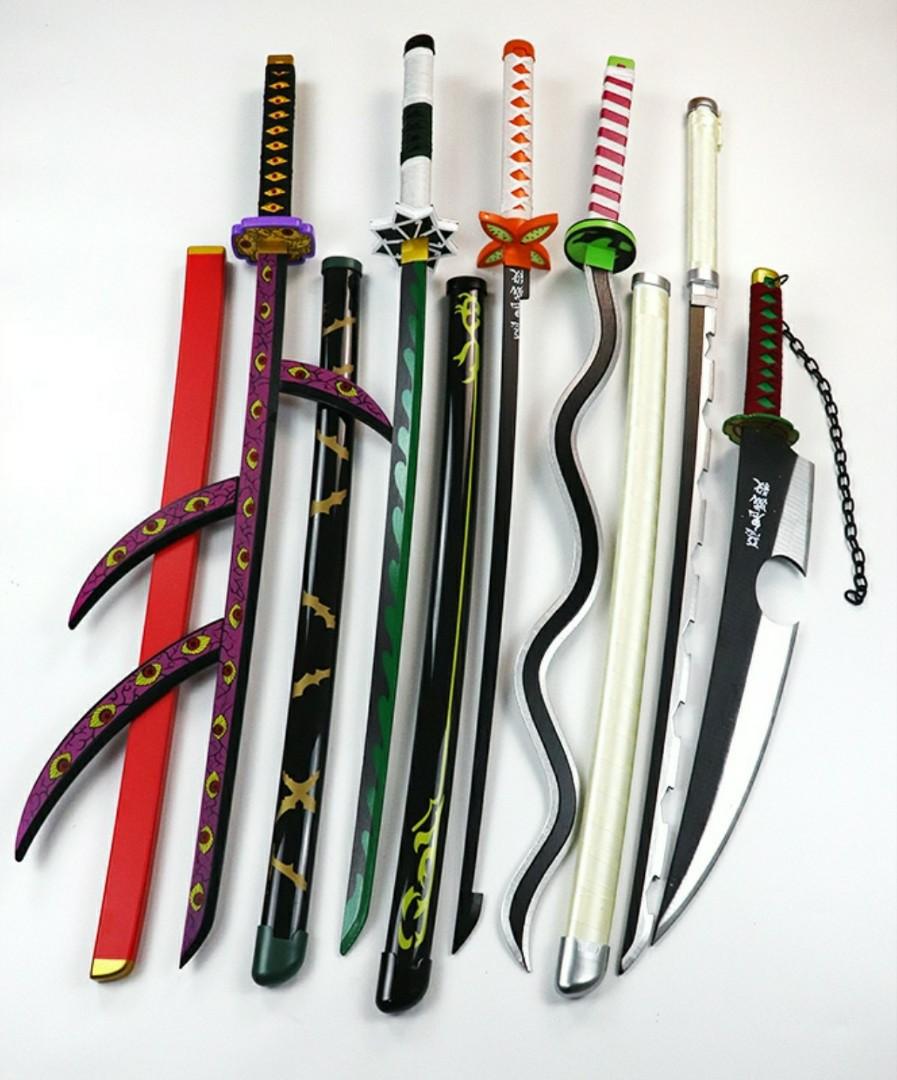 (PO) Demon Slayer Genya Cosplay Sword, Hobbies & Toys, Memorabilia ...