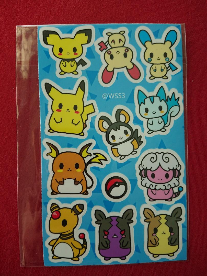 Water proof Vinyl Pokemon Chibi Sticker Sheets plus eevvee gengar and ...