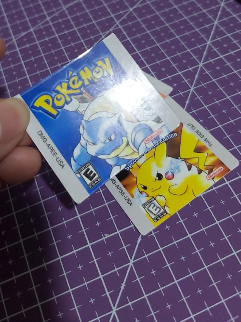 Pokemon gameboy replacement labels on Carousell