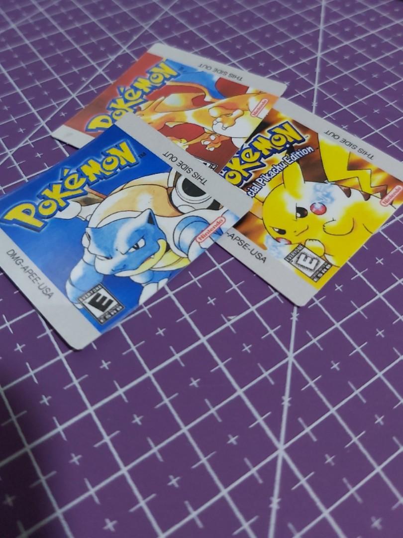 Pokemon gameboy replacement labels on Carousell