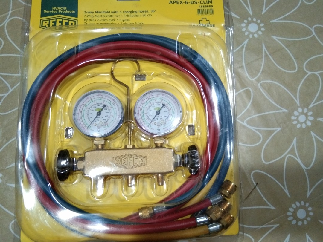 Refco refrigerant manifold gauge, Furniture & Home Living, Home ...