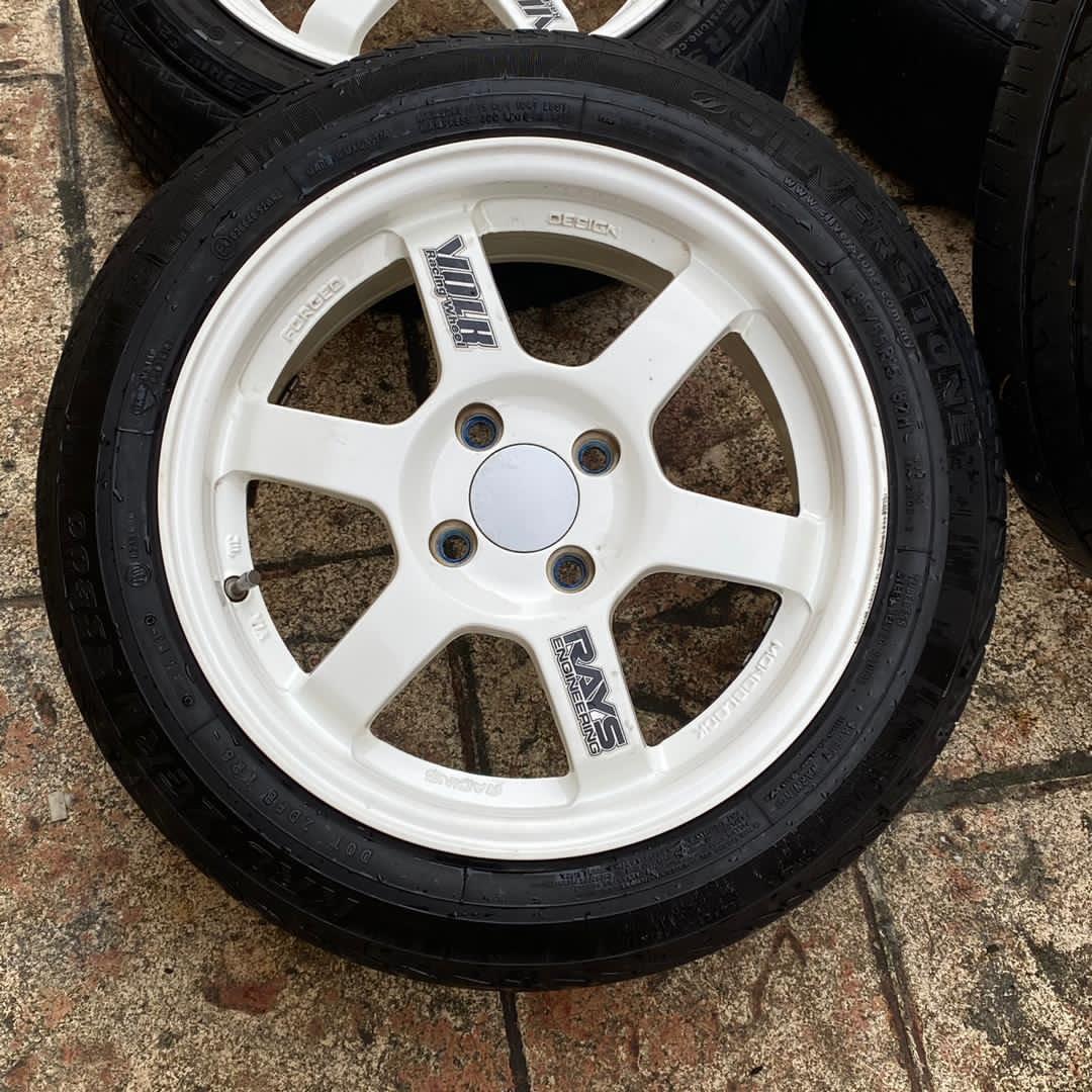Rim TE37 Thailand 15 pcd100, Auto Accessories on Carousell