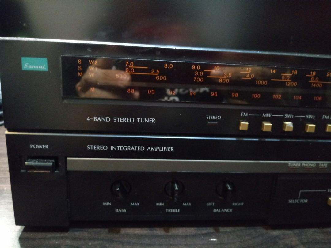 Sansui Mini Amplifier with Phono Input and Tuner (CP-R5)+ Sansui ...