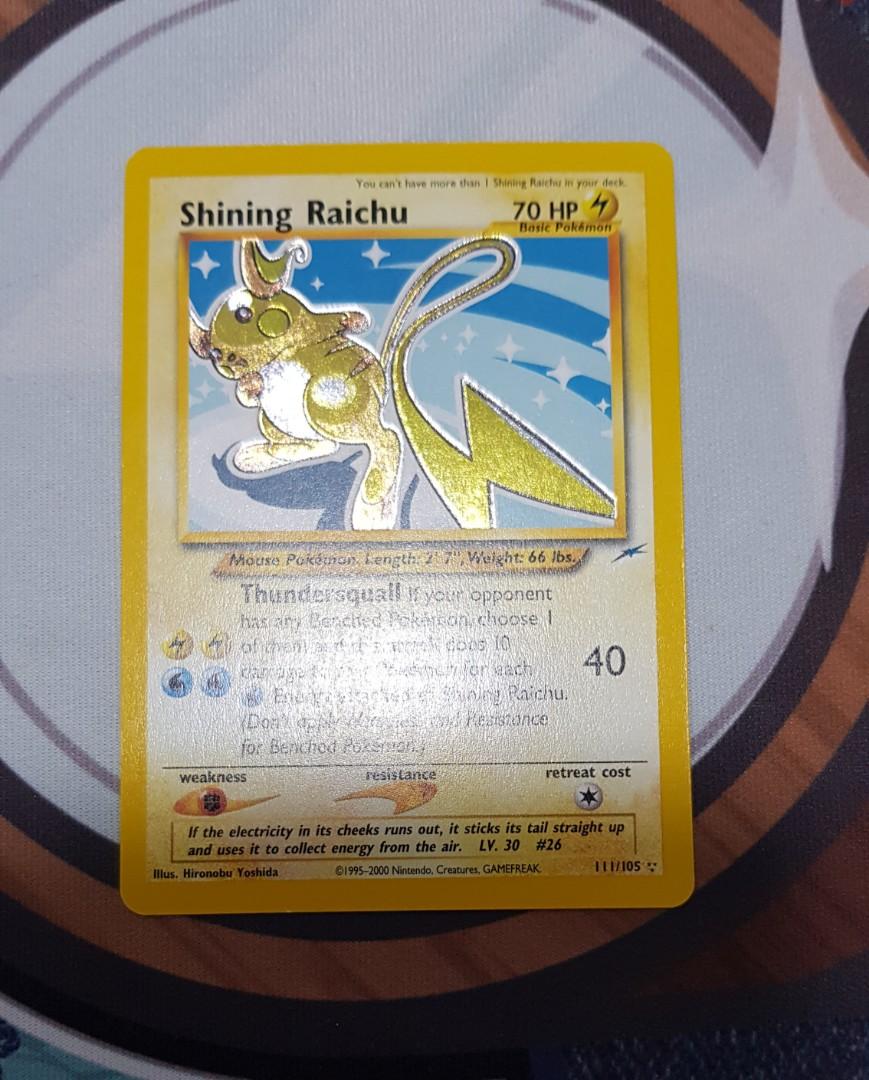 Shining raichu and dark raichu pokemon cards, Vintage & Collectibles ...