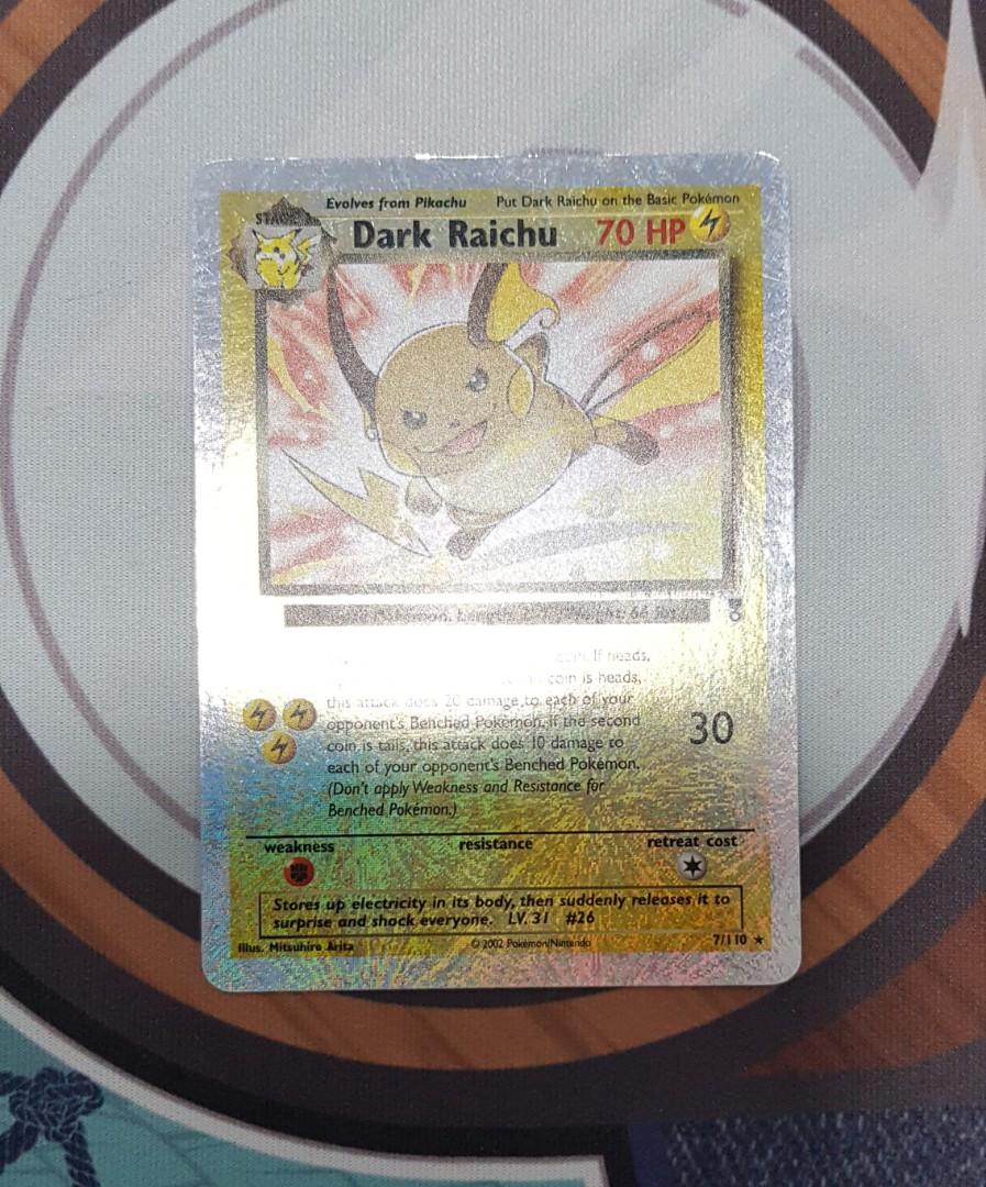 Shining raichu and dark raichu pokemon cards, Vintage & Collectibles ...