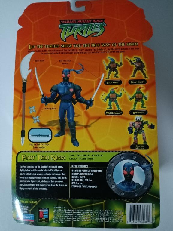 TMNT Foot Tech Ninja 2003 Teenage Mutant Ninja Turtles Playmates Figure ...