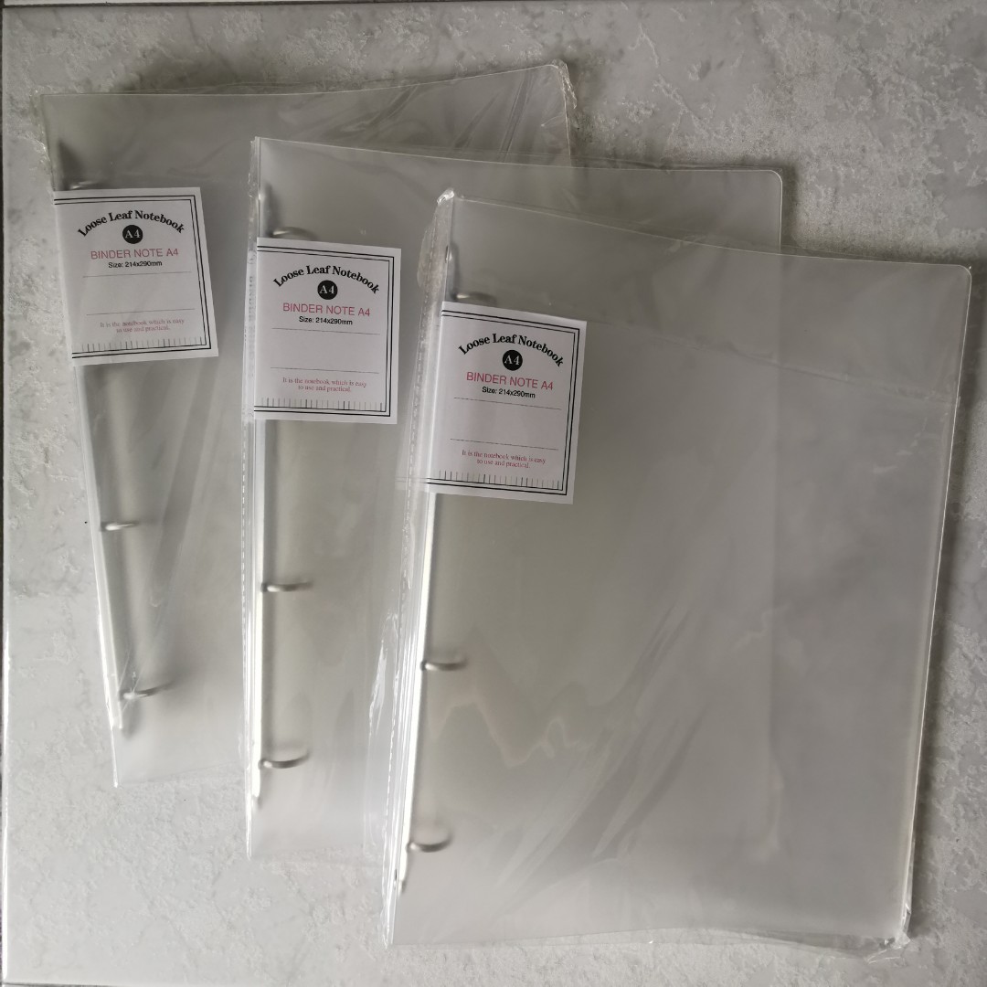 transparent 4 ring binder, Hobbies & Toys, Stationery & Craft ...