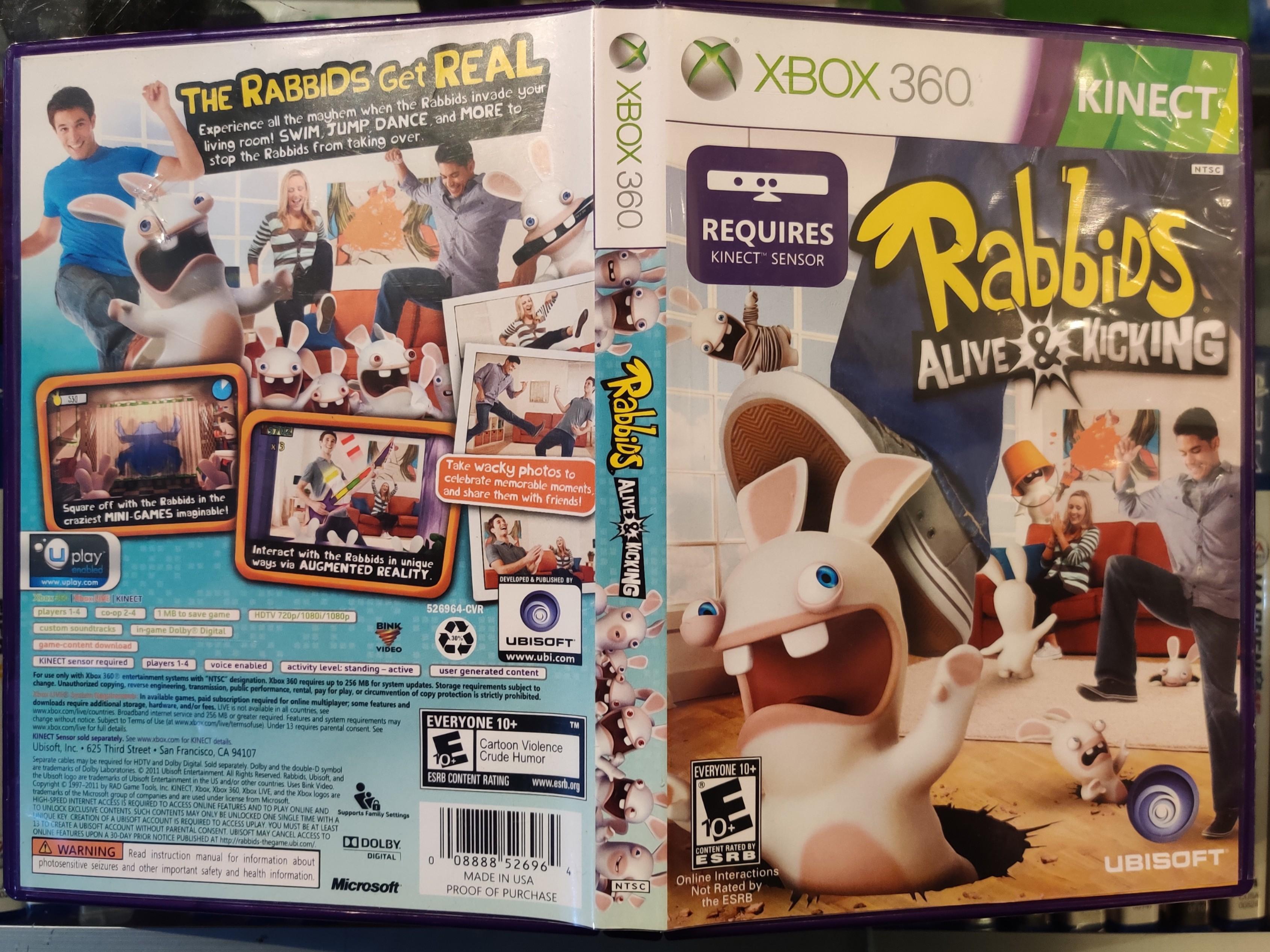 Xbox 360 Rabbids Alive & Kicking, Video Gaming, Video Games, Xbox on ...