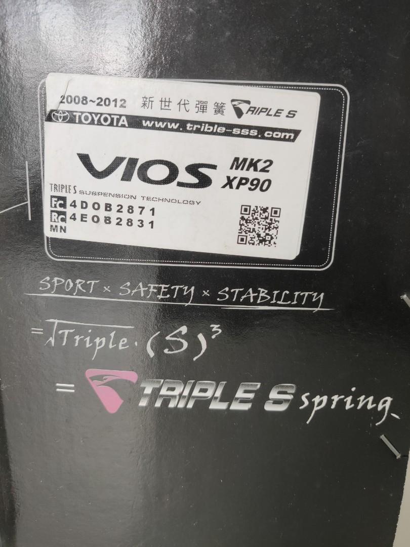 Lowering springs for Vios NCP93, Car Accessories, Accessories on Carousell
