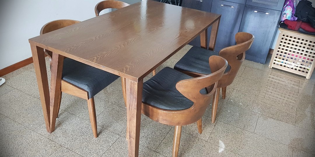 Dining Table Set - Chairs Complementary, Furniture & Home Living ...
