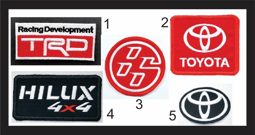 Toyota TRD & Toyota Crest Embroidered Cloth Patch (Pair), Hobbies ...