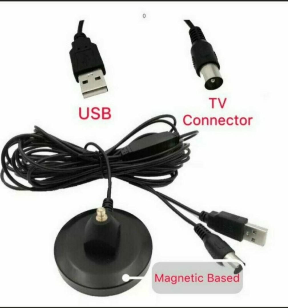 High Gain 35dBi Singapore Digital TV Antenna ★ DVB-T2 Active USB ...