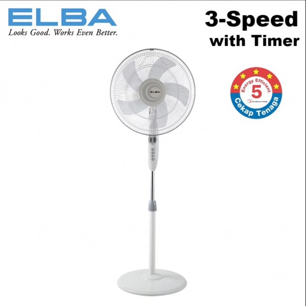 Elba ESF-E1638TM(GR) Stand Fan (16"), TV & Home Appliances, Electrical ...