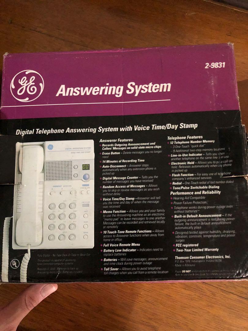 GE Digital Telephone & Answering System, Audio, Other Audio Equipment ...
