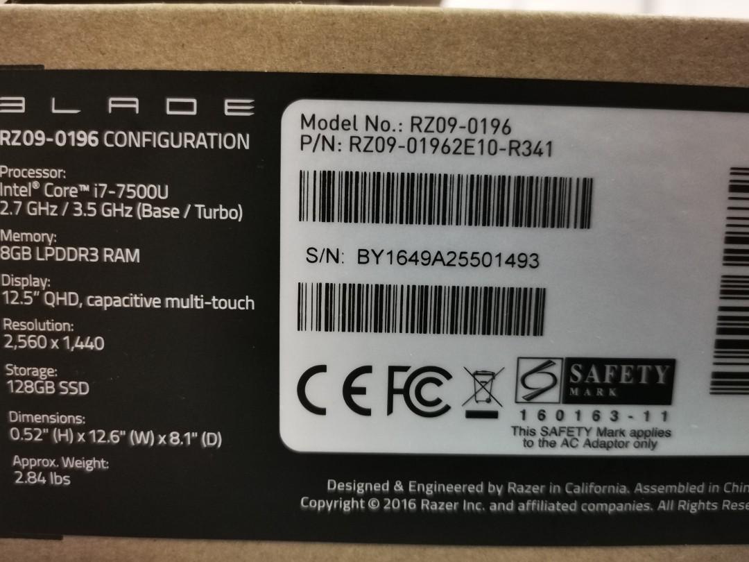 Razer blade Stealth 12.5" QHD, captive multi touch, Computers & Tech ...