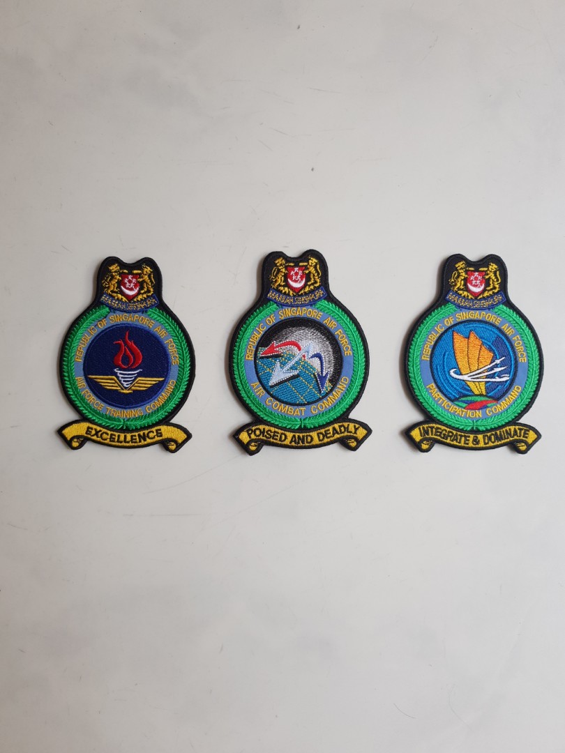 RSAF embroidery squadron patches for flight suit, Hobbies & Toys ...