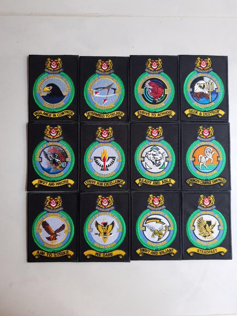 RSAF embroidery squadron patches for flight suit, Hobbies & Toys ...