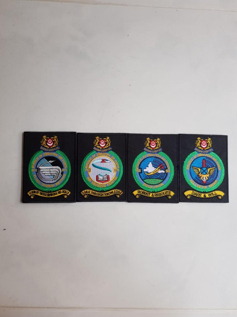 RSAF embroidery squadron patches for flight suit, Hobbies & Toys ...