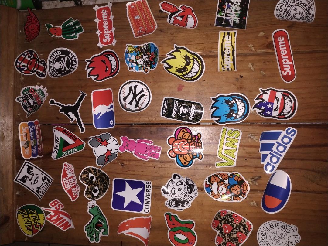 STICKER PACKS BRANDED 42PCS., Fesyen Pria, Aksesoris, Lainnya di Carousell