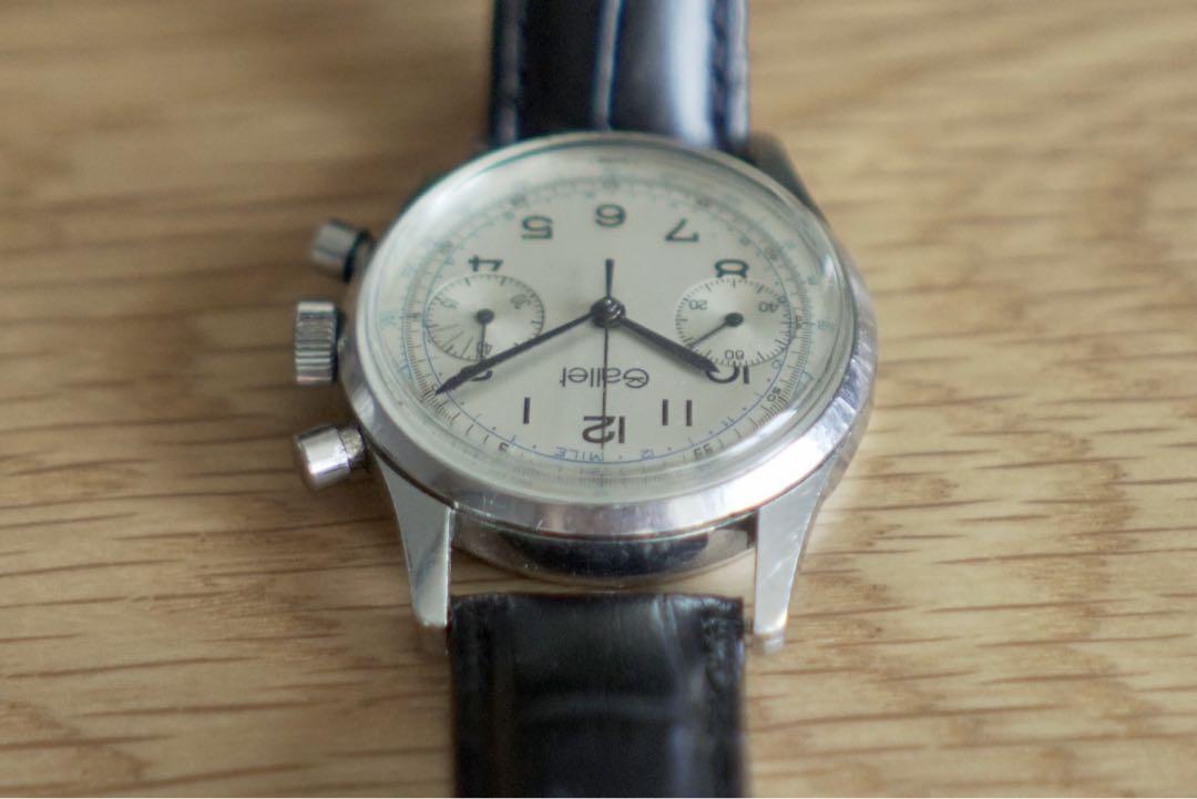 Vintage Gallet Chronograph Valjoux 7733, Luxury, Watches on Carousell