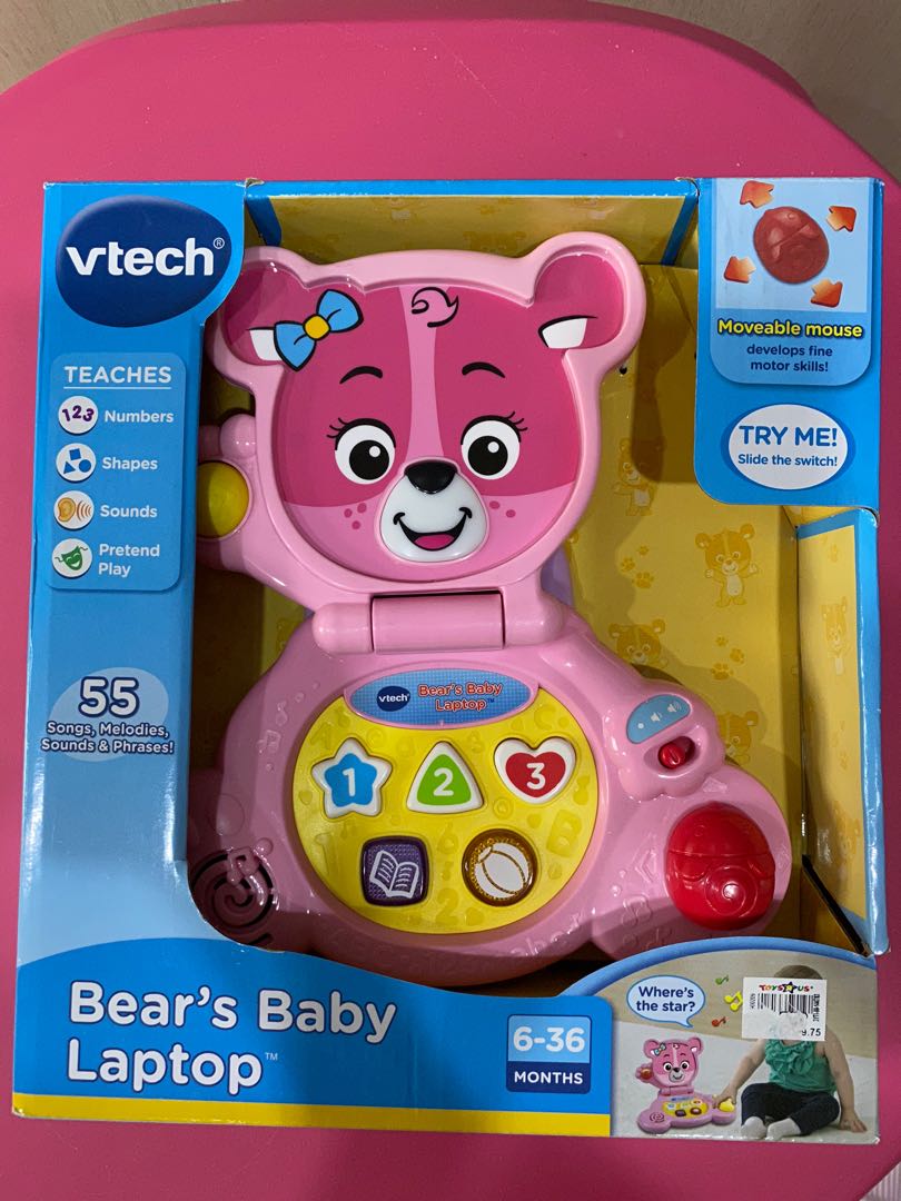 VTech Bear’s Baby Laptop Educational Babys Computer, Babies & Kids ...