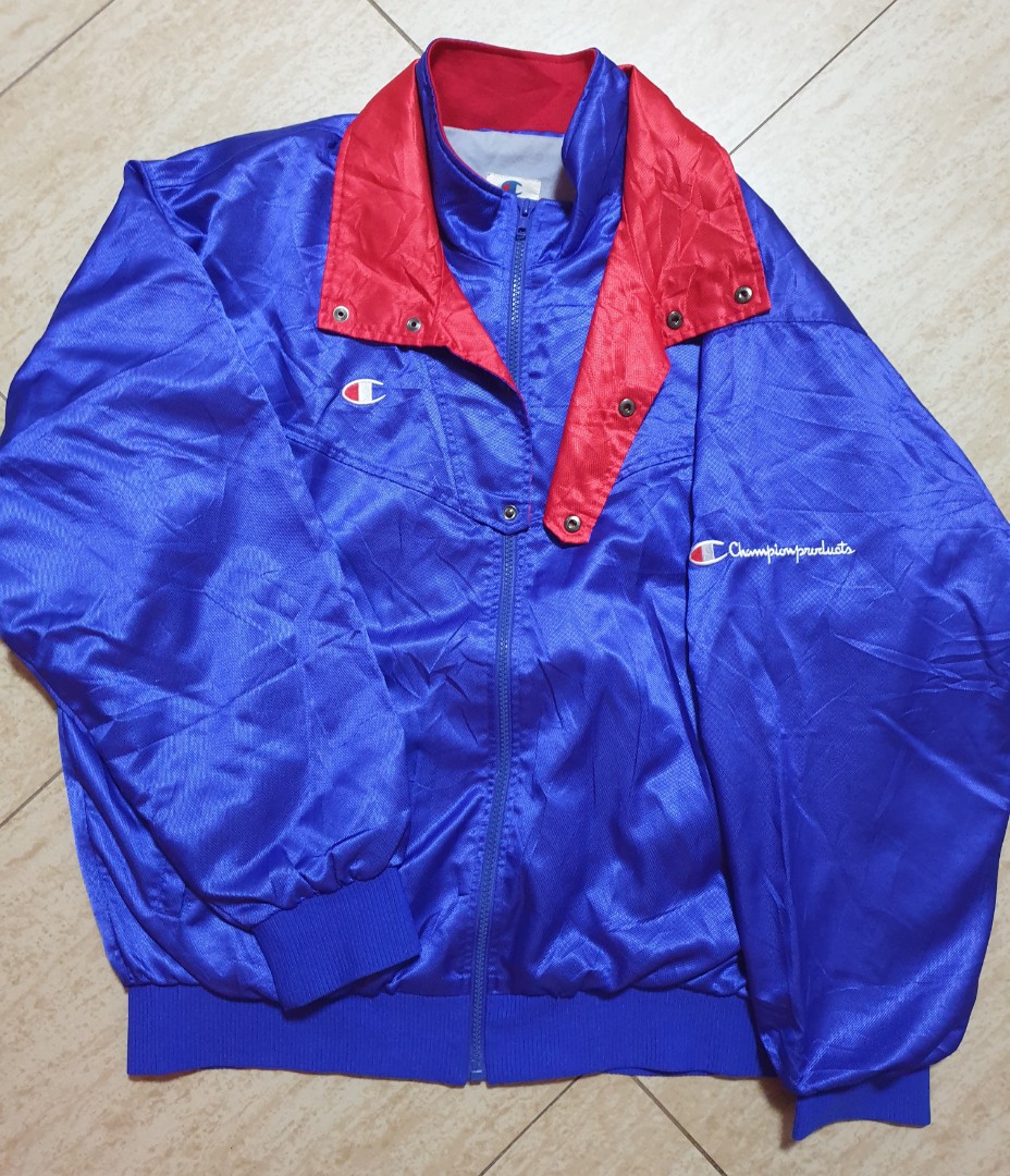 Vintage Champion Windbreaker, Men's Fashion, Tops & Sets, Hoodies on ...
