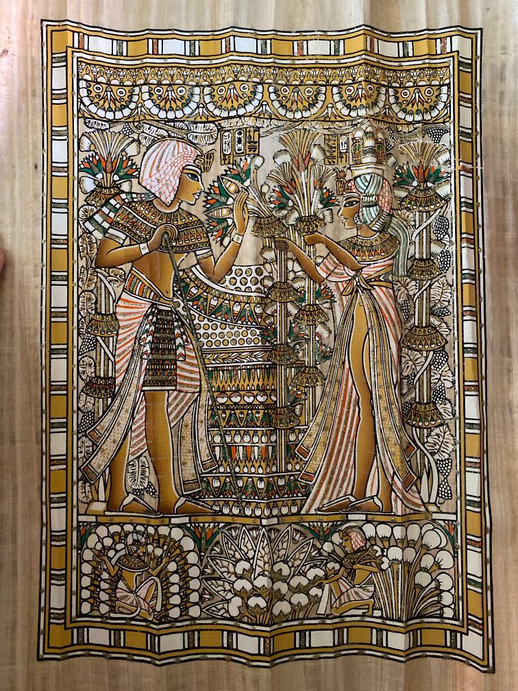 Egyptian Art Print on parchment paper (from Egypt), Hobbies & Toys ...