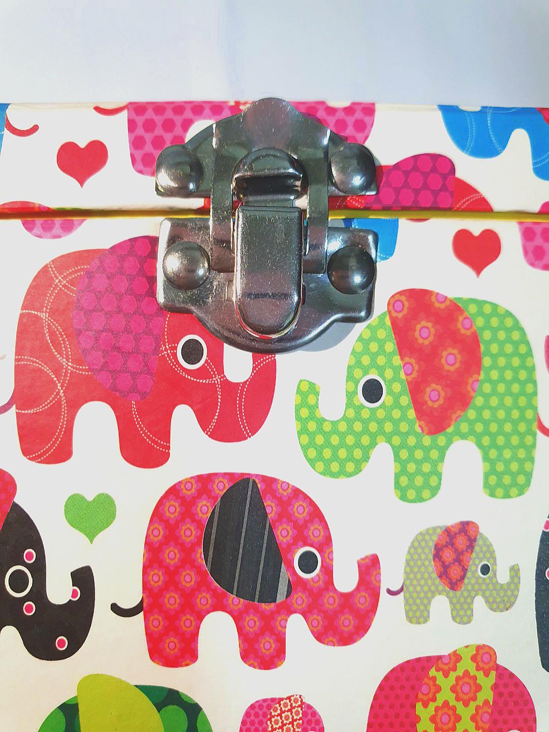 Daiso Elephant Pattern Storage Box_Organisation, Container, Decoration ...