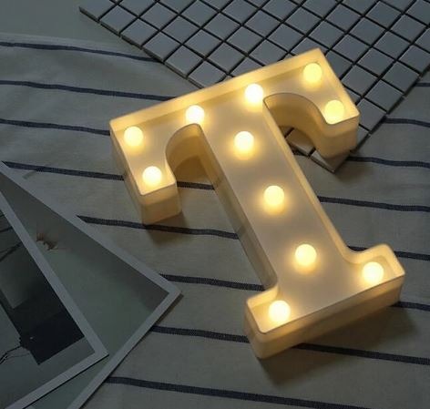 Led Light Letter T. - wpgg1t, Furniture & Home Living, Lighting & Fans ...