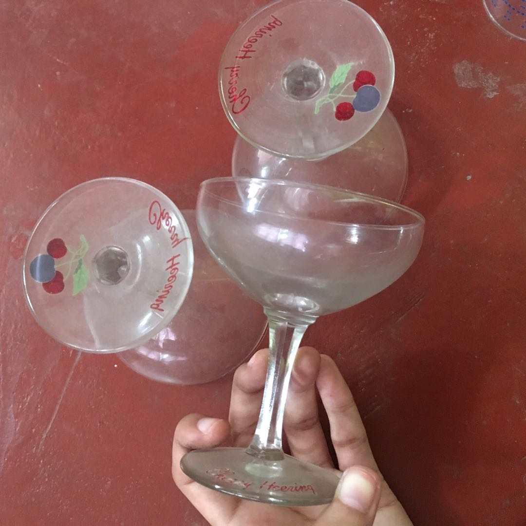 SET CAWAN JUG GELAS MANGKUK + PIRING KACA GLASS MUG SET SET MINUMAN CUP ...
