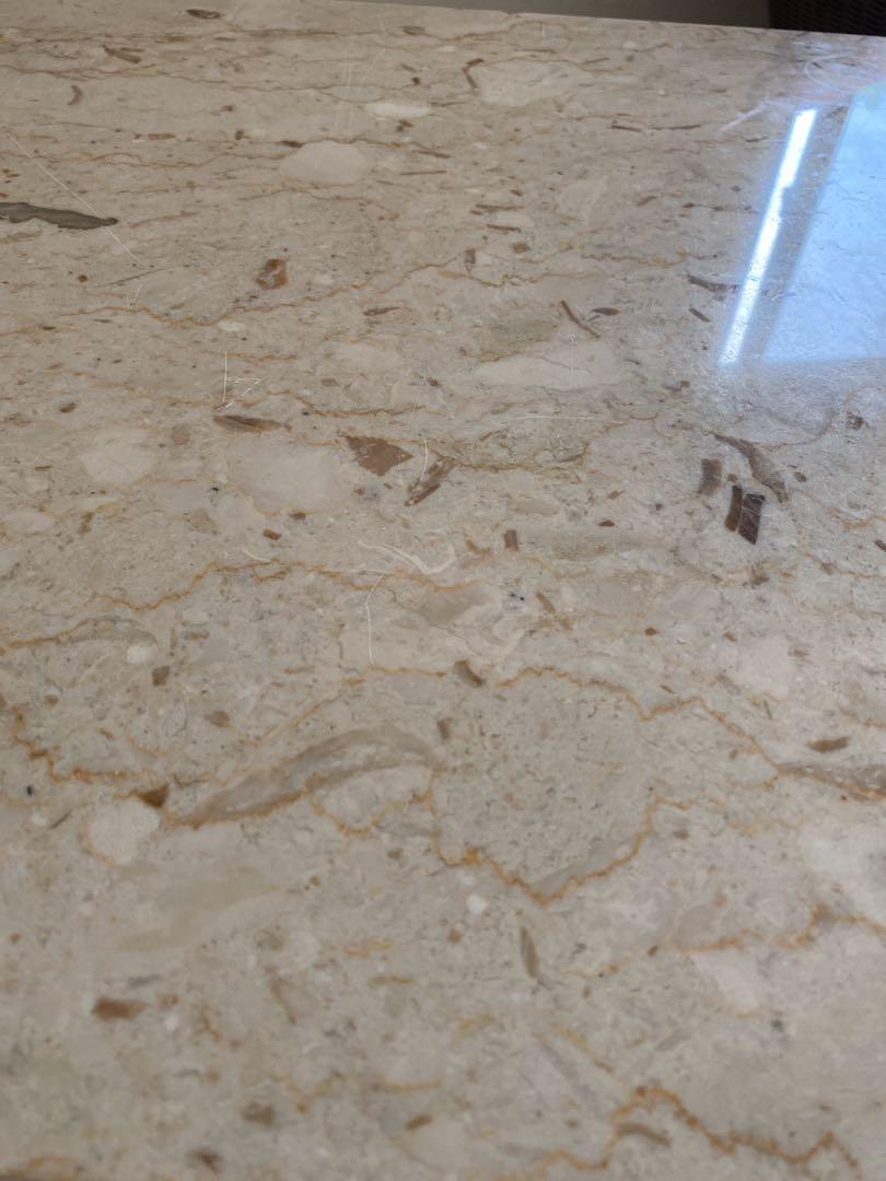 Vintage Mocha Wood & Marble Top Side Table , Furniture & Home Living ...