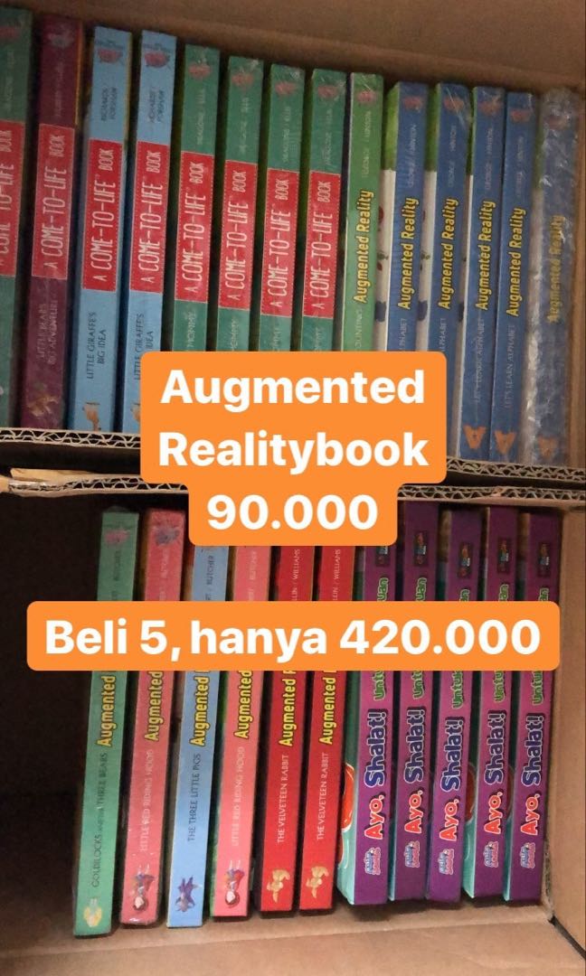 Augmented reality book 3D, Buku & Alat Tulis, Buku Anak-Anak di Carousell