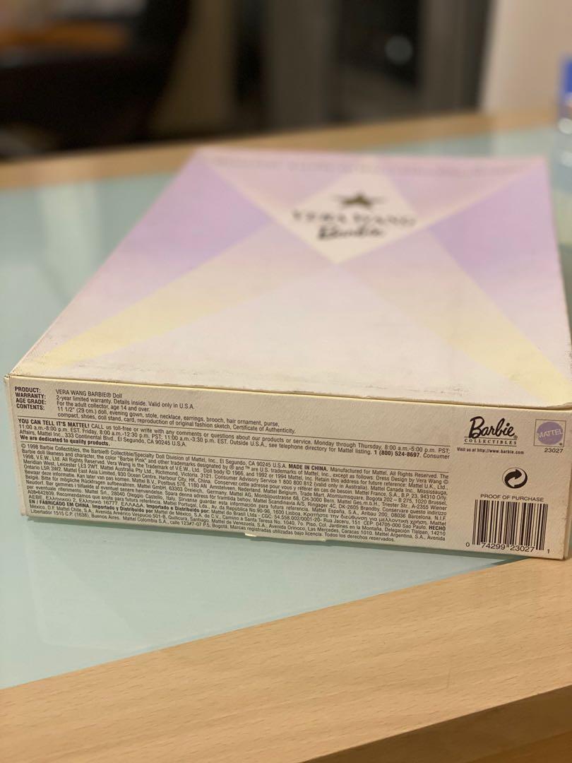 BARBIE Vera Wang Limited Edition "Salute to Hollywood" Doll, 興趣及遊戲, 收藏品 ...