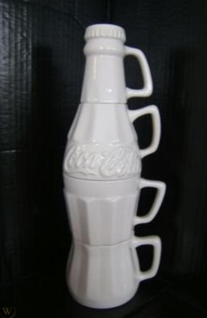 COCA COLA 1996 Ceramic Stackable Mug Set, Furniture & Home Living ...