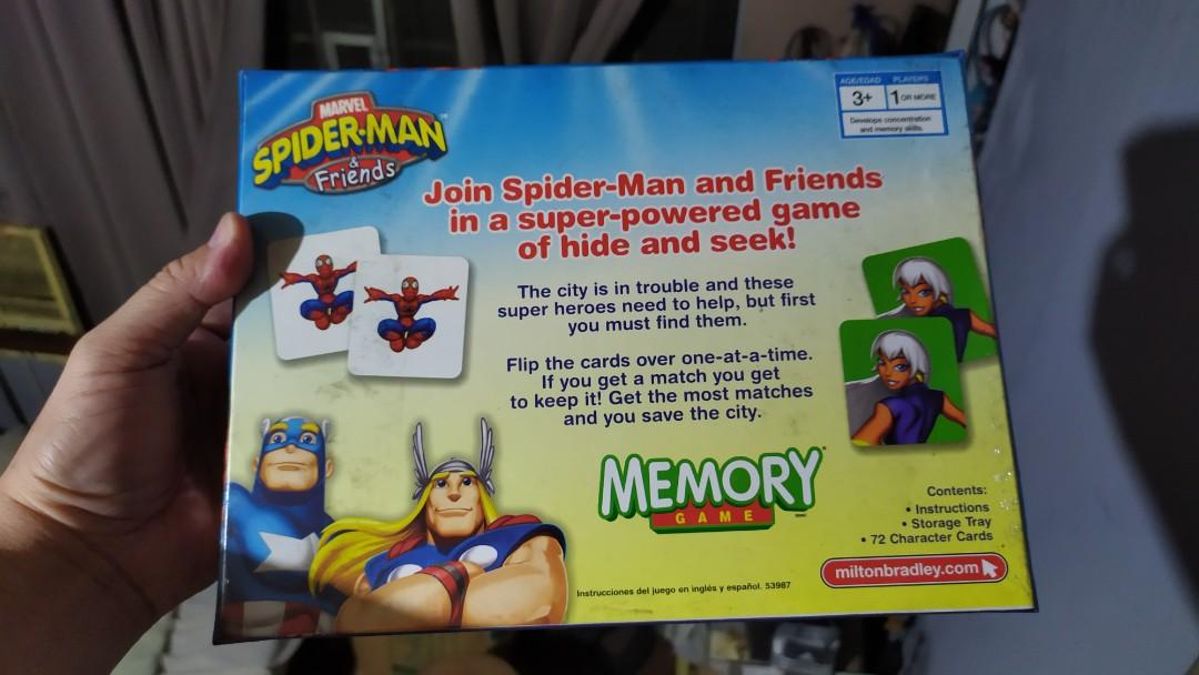 Marvel spider man and friends memory game, Hobbies & Toys, Toys & Games ...