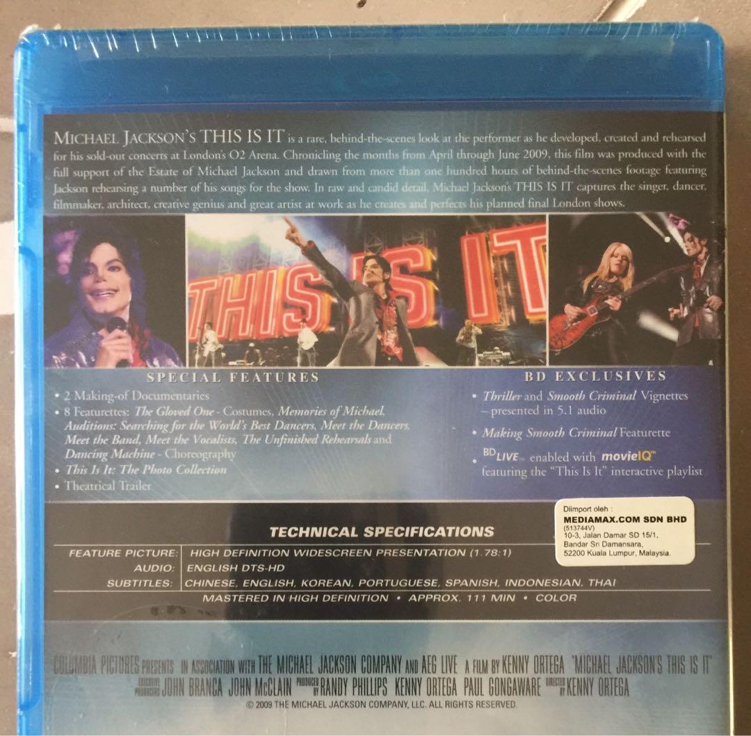 Michael Jackson Pack - Bluray & DVD only, Hobbies & Toys, Music & Media ...