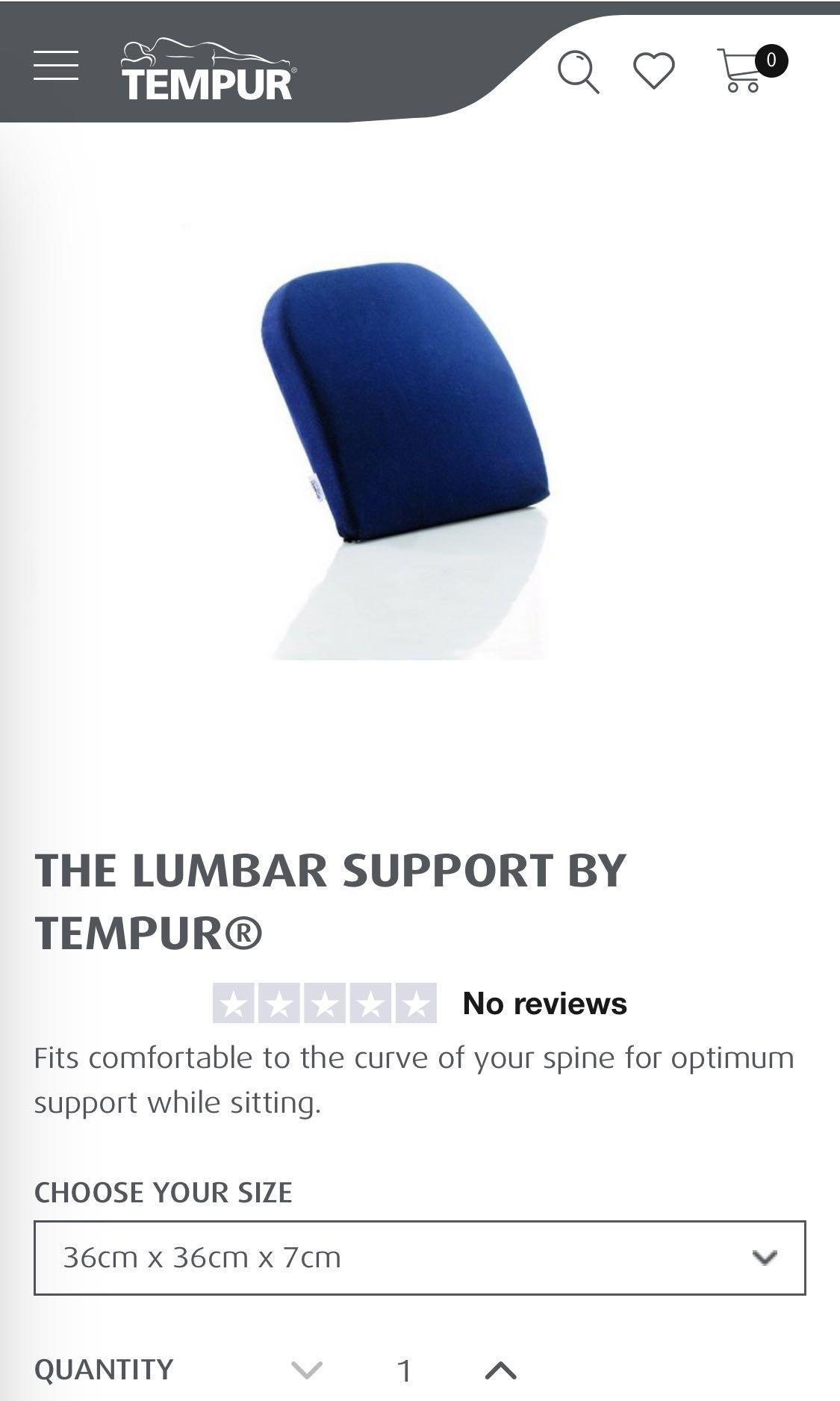 Tempur lumbar support, Furniture & Home Living, Home Decor, Cushions ...